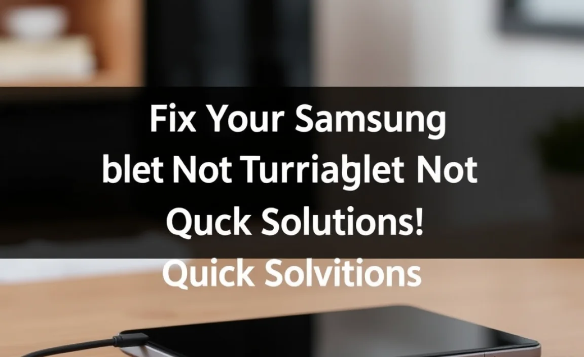 Fix Your Samsung Tablet Not Turning On: Quick Solutions! - Tablet Zoo