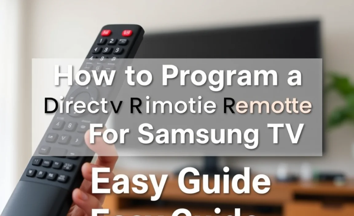 How To Program A Directv Remote For Samsung Tv: Easy Guide - Tablet Zoo