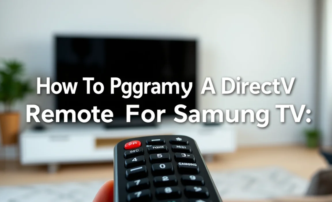 How To Program A Directv Remote For Samsung Tv: Easy Guide - Tablet Zoo