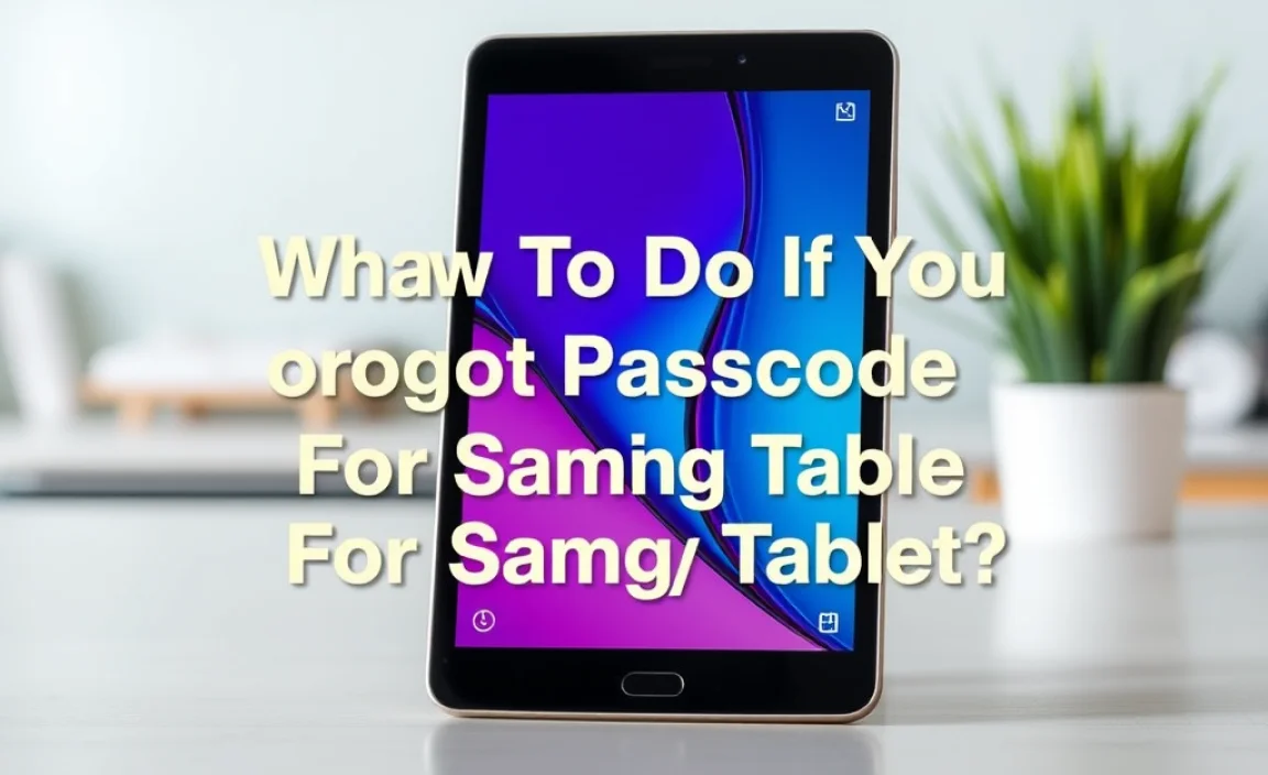 Forgot Samsung Tablet Passcode? Unlock It Now!