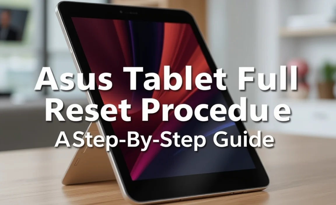 Asus Tablet Full Reset Procedure: Step-By-Step Guide - Tablet Zoo