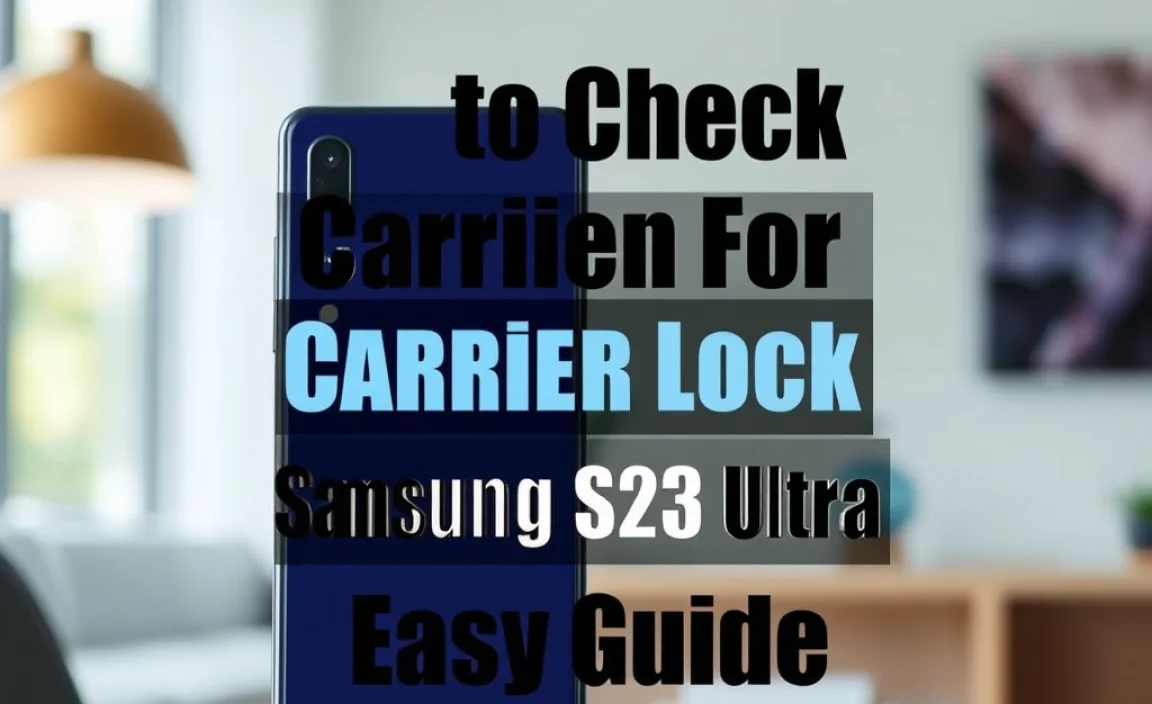 How To Check For Carrier Lock On Samsung S23 Ultra - Easy Guide ...